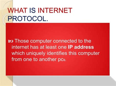 Internet Protocol Ppt