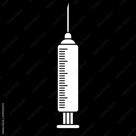 Medical Syringe Icon Vaccine Vector Illustration Clip Art Syringe