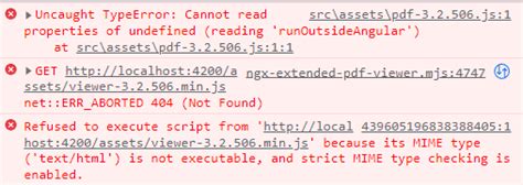 Refused To Execute Script From Localhost 4200 Assets Op