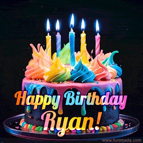 Happy Birthday Ryan Rainbow Cake  Download On