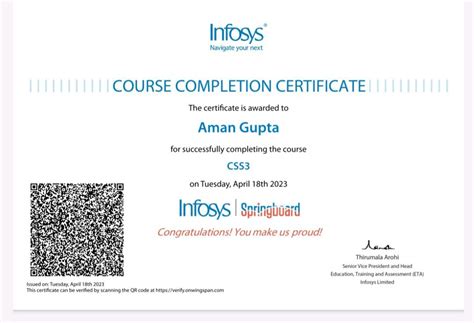 aman gupta on linkedin infosysspringboard css3 certificateofcompletion