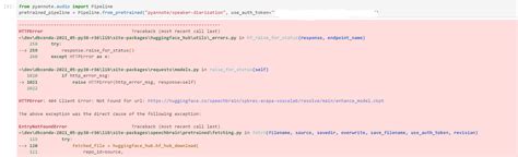 Not Able To Download Speaker Diarization Pipeline · Issue 1402 · Pyannote Pyannote Audio · Github