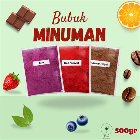 Jual Bubuk Minuman Rasa 500gr Serbuk Minuman Kekinian Powder Drink Boba