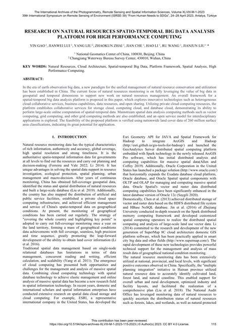 Pdf Research On Natural Resources Spatio Temporal Big Data Analysis