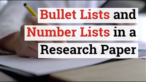 Bullet Punctuation For Items