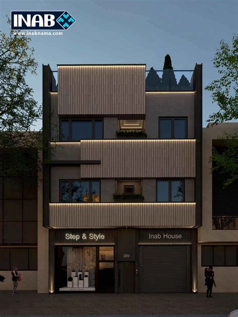 طراحی نمای ساختمان مسکونی ایناب نما