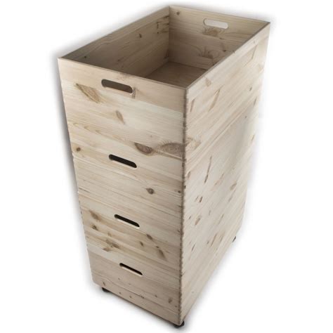Choice Of Stacking Extra Large Wooden Open Crates With Handles Boxes