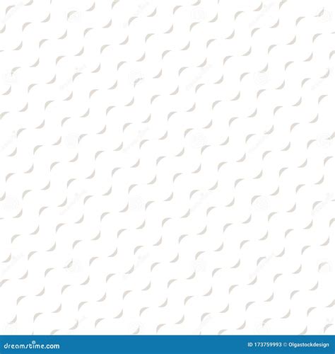 Subtle Vector Geometric Seamless Pattern With Diagonal Waves White And