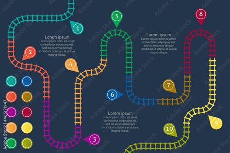 Railroad Tracks Stations Map Railway Route Tracking Subway Stations