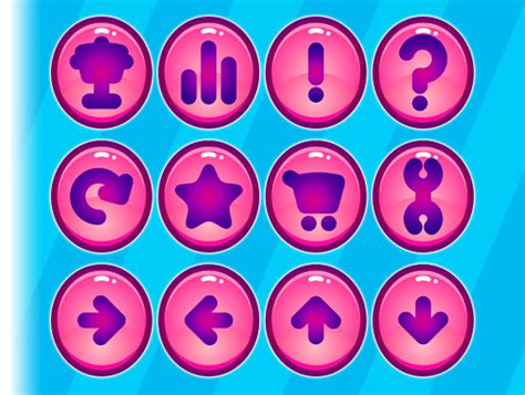 Cartoon Ui Button Pack Vol6 2d Icons Unity Asset Store