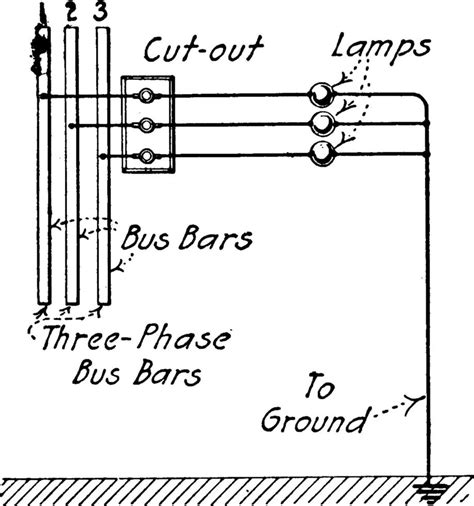 Cutout Ground Detector For Three Wire Circuit Vintage Illustration