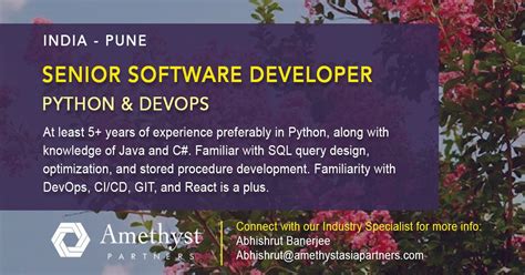 Amethyst Partners On Linkedin Python Devops Senior