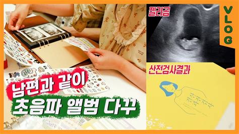 내가 자궁후굴이였다니 L 임신 9주 L 남편이랑 초음파 앨범 꾸미기 L산전 검사 결과 L 신혼 부부 Vlog Youtube