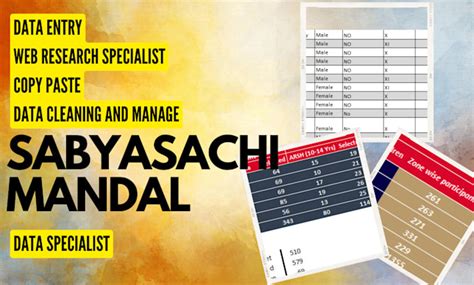 Do Data Entry Excel Scraping Typing Copy Paste Work By Sabyasachi 1 Fiverr