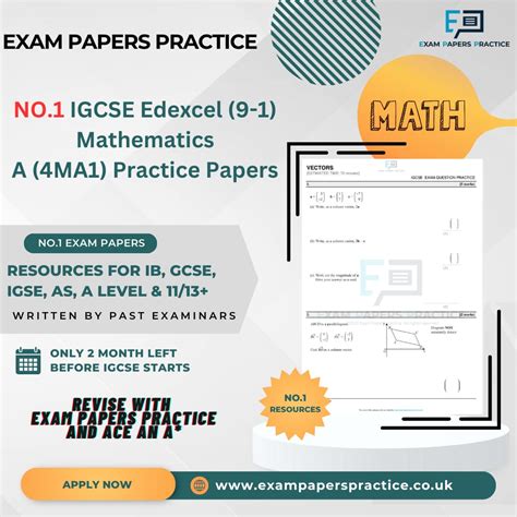 Exam Get Ready For Your Igcse Edexcel 9 1 Mathematics Exam With The No 1 Practice Papers