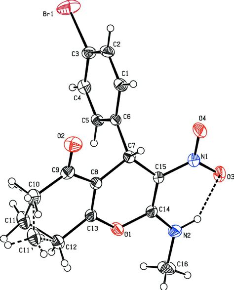 The Molecular Structure Of The Title Molecule With Atom Labelling