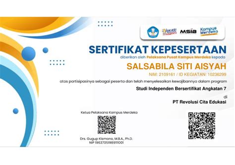 Revou Dataanalytics Generativeai Kampusmerdeka Neverstoplearning Salsabila Siti Aisyah
