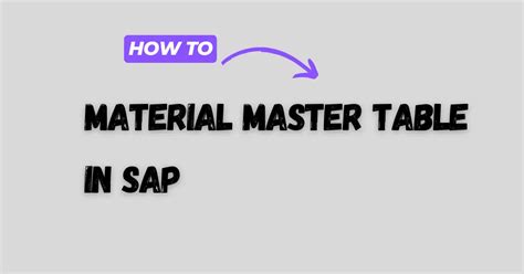 Material Group Table In Sap Understanding Its Structure And Usage Tables In Sap