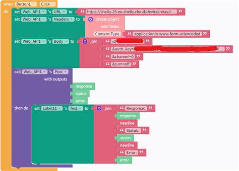 getting error while sending api request in thunkable web api s