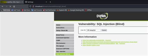 let s learn webapp pentest from basic on dvwa from setup to hack part10 sql injection blind
