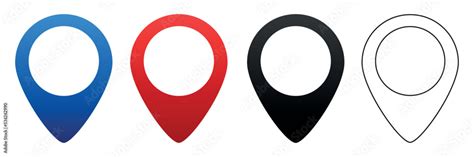 Map Pointer Icons Vector Illustration Location Icons GPS Location Map Marker Icons Map Pins
