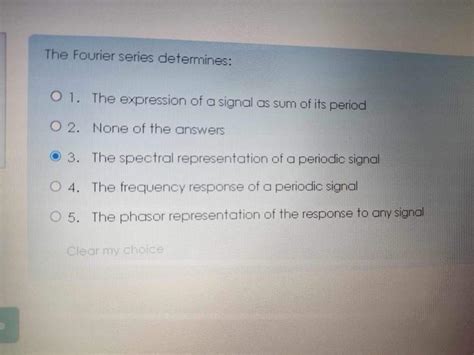 Solved The Fourier Series Determines 1 The Expression Of A