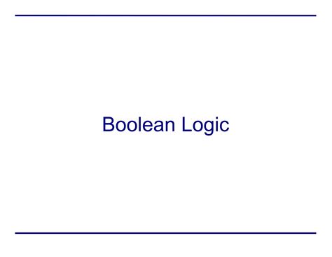Boolean Logic Odp Computing Technology And Computing