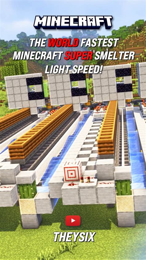 Theysix The Worlds Fastest Minecraft Super Smelter That Can Smelt
