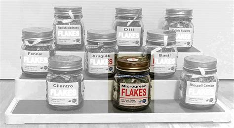 Freeze Dried Mixed Microgreen Flakes Aands Microgreens