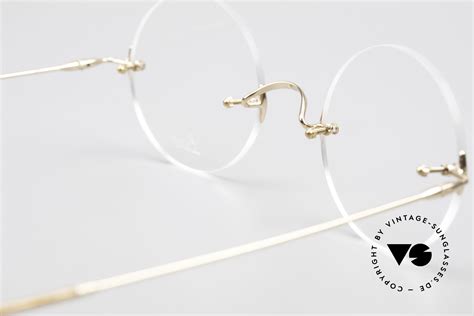 Glasses Lunor Classic Round Gp Steve Jobs Glasses Rimless Gold