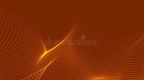 Abstract Digital Wave Of Particles Futuristic Point Wave Technology Background Vector Stock