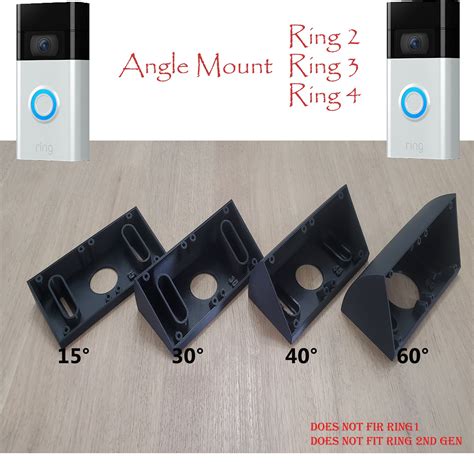 Ring Video Doorbell 2 3 Generation Angle Mount Bracket Holder Wedge