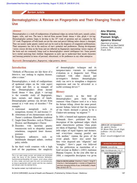 Introduction About Fingerprint Pdf Fingerprint