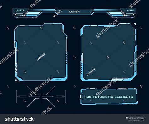Futuristic Ui Windows Target Header High Stock Vector Royalty Free Shutterstock