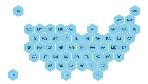 Hexbin Map In R Us States Example