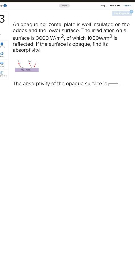 Solved An Opaque Horizontal Plate Is Well Insulated On The Chegg Com