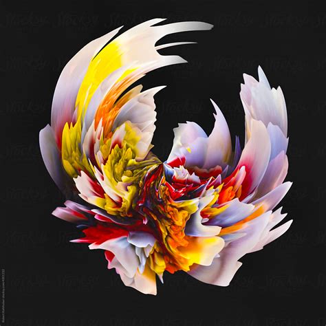 Circling 3d Extruded Abstract By Stocksy Contributor Robert