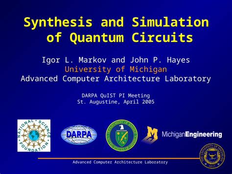 Ppt Advanced Computer Architecture Laboratory Synthesis And Simulation Of Quantum Circuits