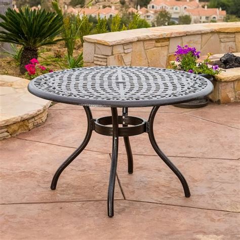 Umbrella Hole Round Patio Tables The Home Depot