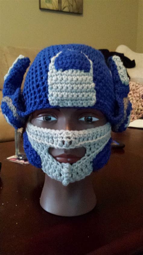 Transformers Knitting Pattern Crochet Optimus Prime Transformer Hat