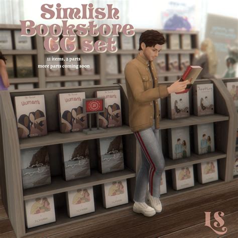 ๋࣭⭑simlish Bookstore Cc Set ๋࣭⭑ By Lustrousims Simlish Fears