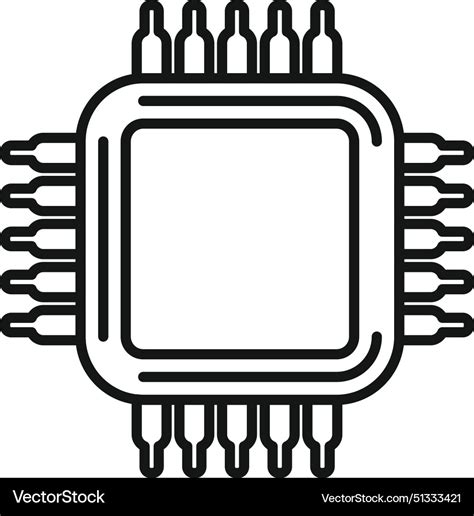 Computer Microprocessor Royalty Free Vector Image