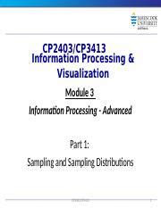 Week Lecture Module Part Sampling And Sampling Distributions Pptx CP CP