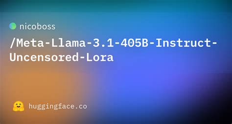 Nicoboss Meta Llama B Instruct Uncensored Lora At Main