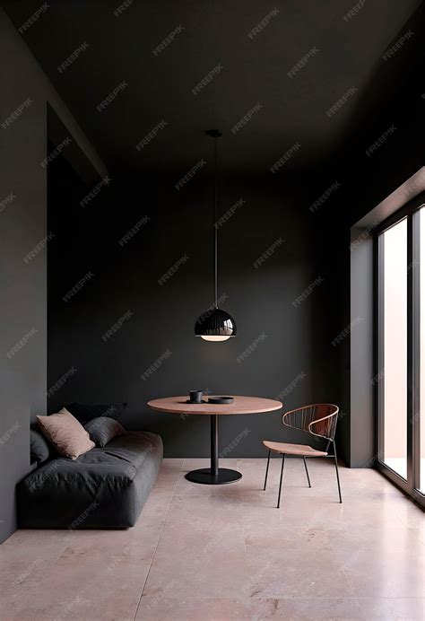 3d рендеринг дизайна интерьера минимальная концепция Ai сгенерированное изображение