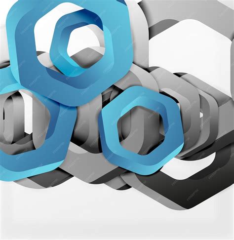 Overlapping Hexagons Design Background Premium Ai Generated Image