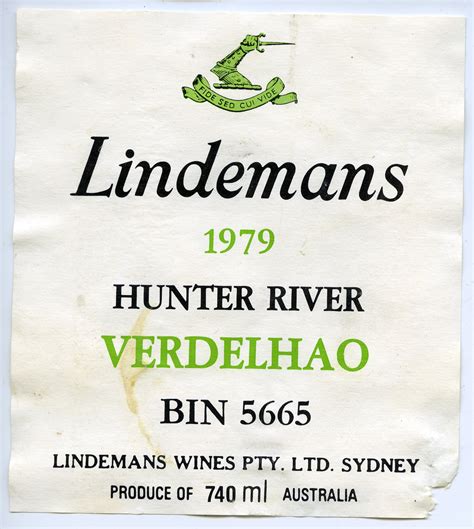 Lindemans Hunter River Verdelhao Label 1979 Living Histories