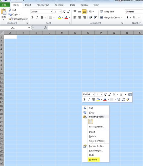 hidden coloumns or rows in excel sap community