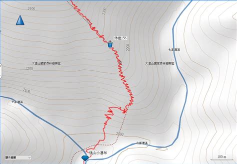 地圖 路線：1898o聖，o型聖稜線，武陵農場上桃山下雪山登山口，百岳44桃山、百岳50池有山、百岳23品田山、布秀蘭山、素密達山