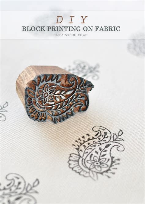 DIY Block Printing On Fabric The Painted Hive